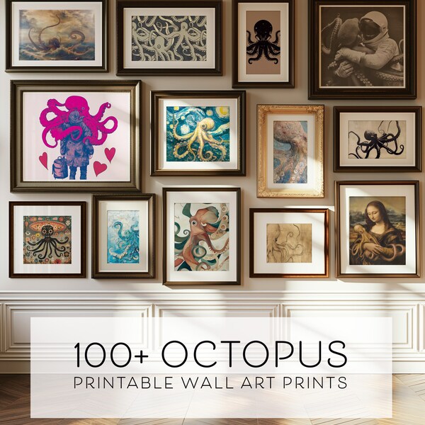 Octopus Art - Etsy