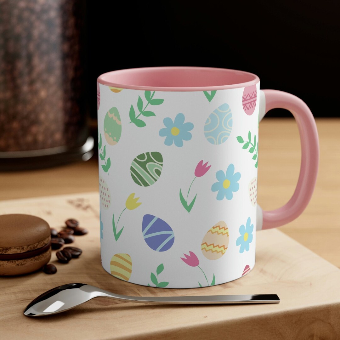 Colorful Easter Eggs Mug, Easter Mug, Ceramic Mug, Easter Eggs Coffee ...