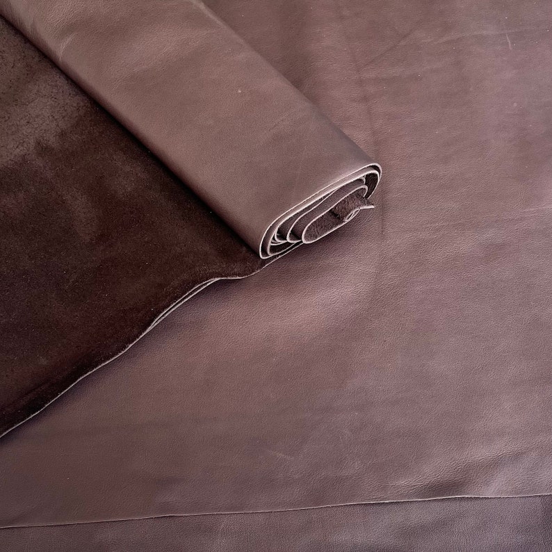 Smooth Dark Brown Soft Nappa Leather Large Sides Leather for - Etsy