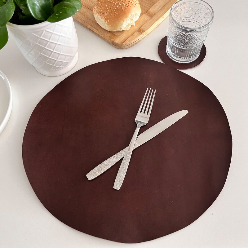 Leather Placemats Table - Etsy