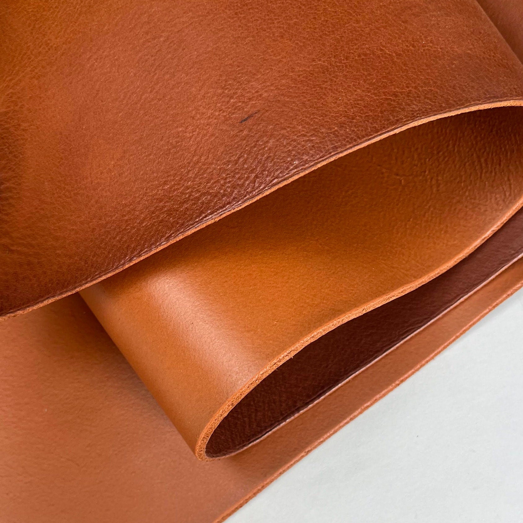 Veg Tan Thick 8-9oz Double Bend Russet Brown Leather Veggie - Etsy