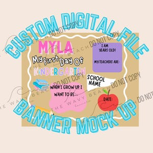 Editable First Day of School Banner | Printable PDF | Instant Download ...
