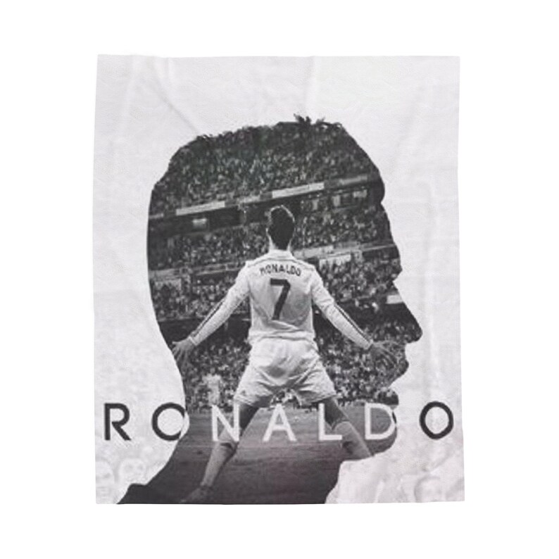 Cristiano Ronaldo Velvet Fleece Blanket, Sports Blanket, Soccer, Gift ...
