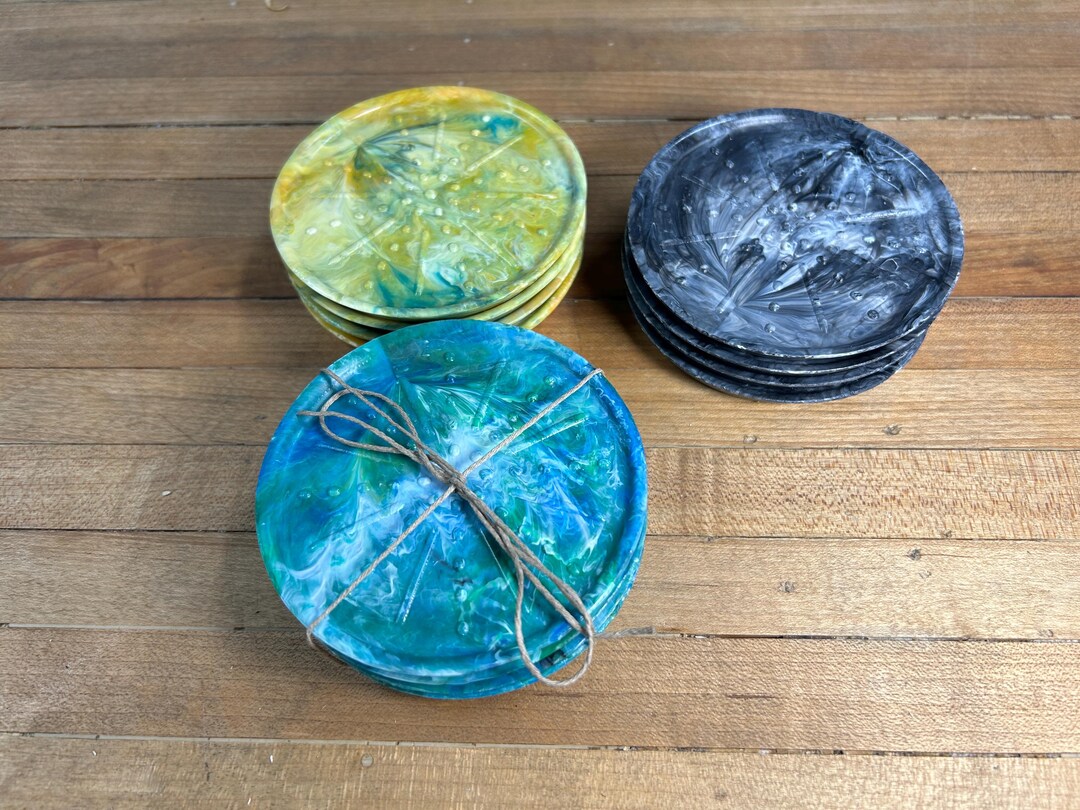 Recycled Plastic Coasters - Etsy