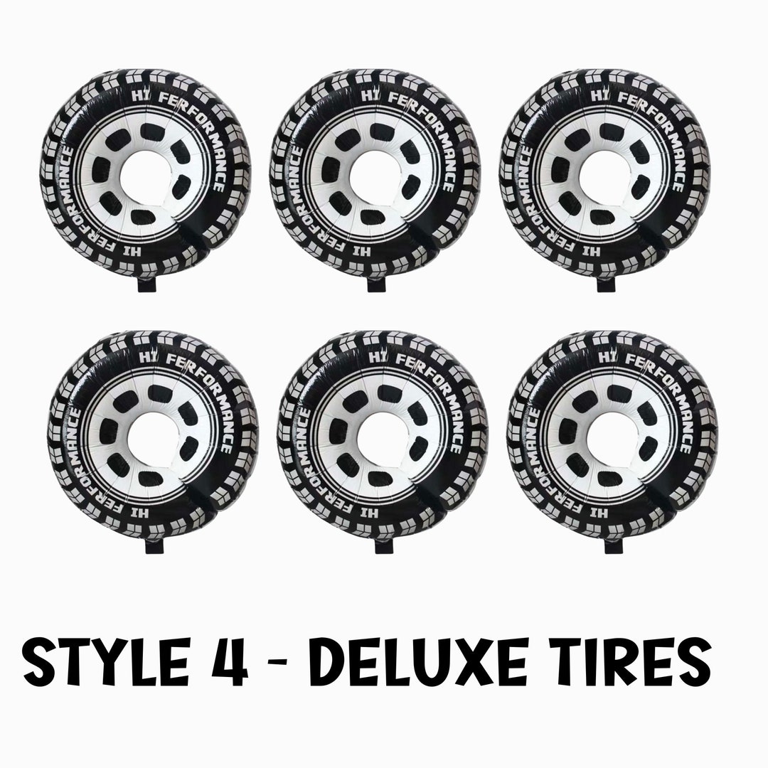Car Tire Balloons - Single Balloon or Set of 3 - Tire Wheel Balloons ...