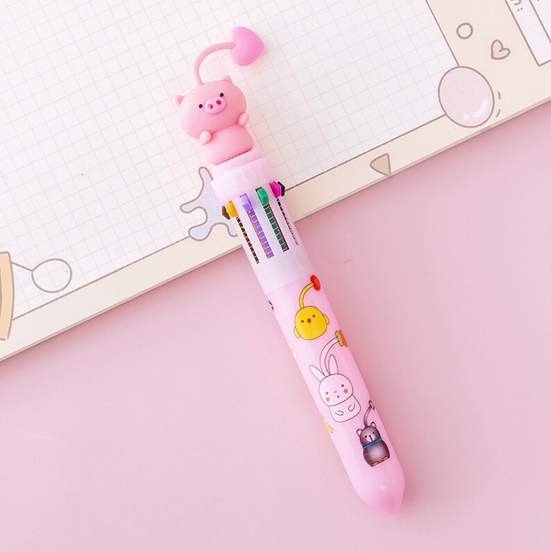 Cute Animal Pen | Multiple Color Ink Pen | Rabbit Raccoon, Hamster ...