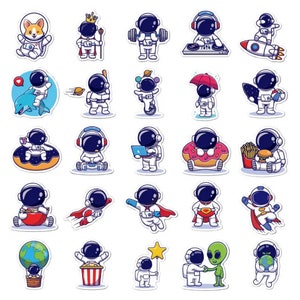 Space, Astronauts, UFO, Rockets Stickers Pack - 50 Pcs - Aliens ...