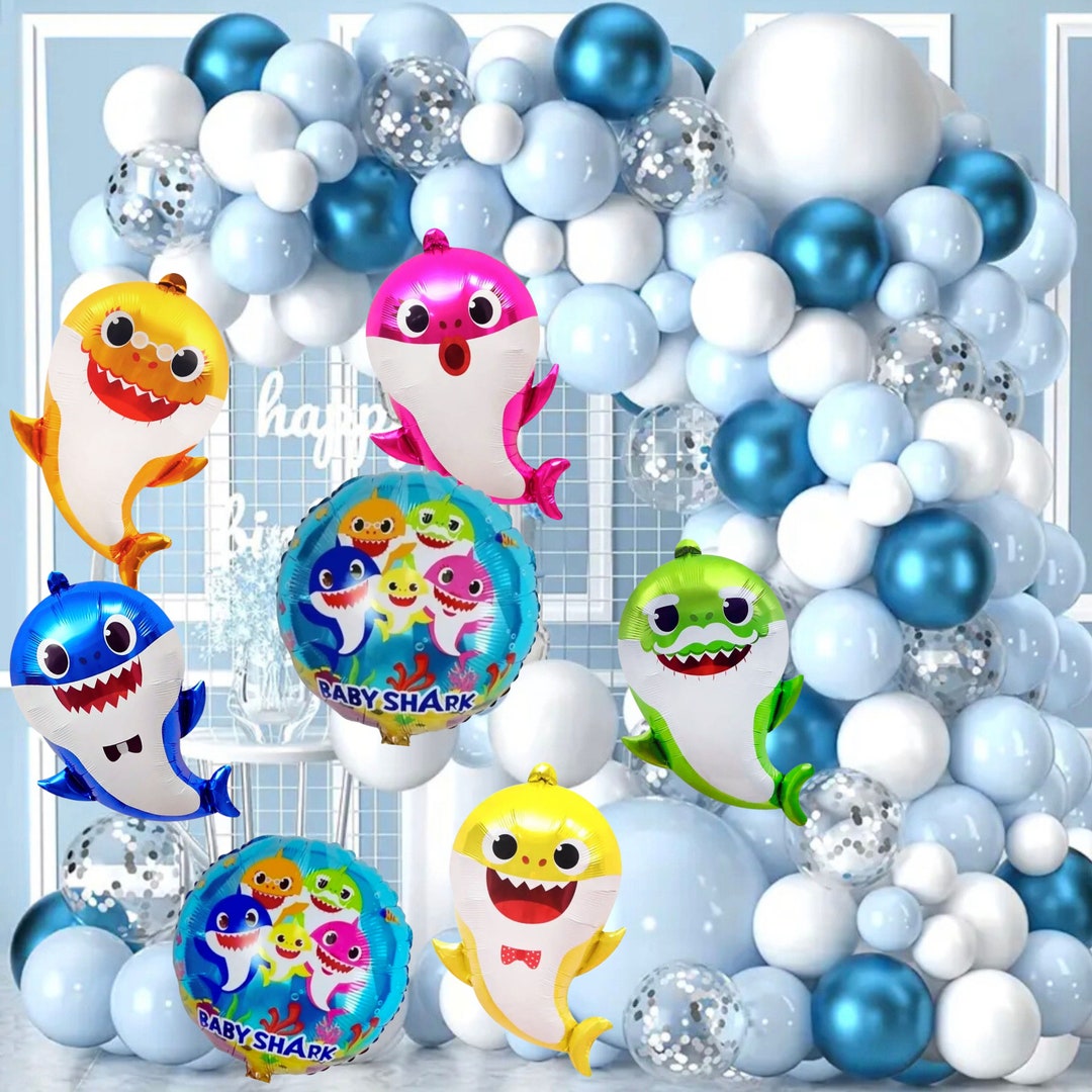 Baby Shark Balloon DIY Garland Arch Kit - Custom Length - Shark Family ...