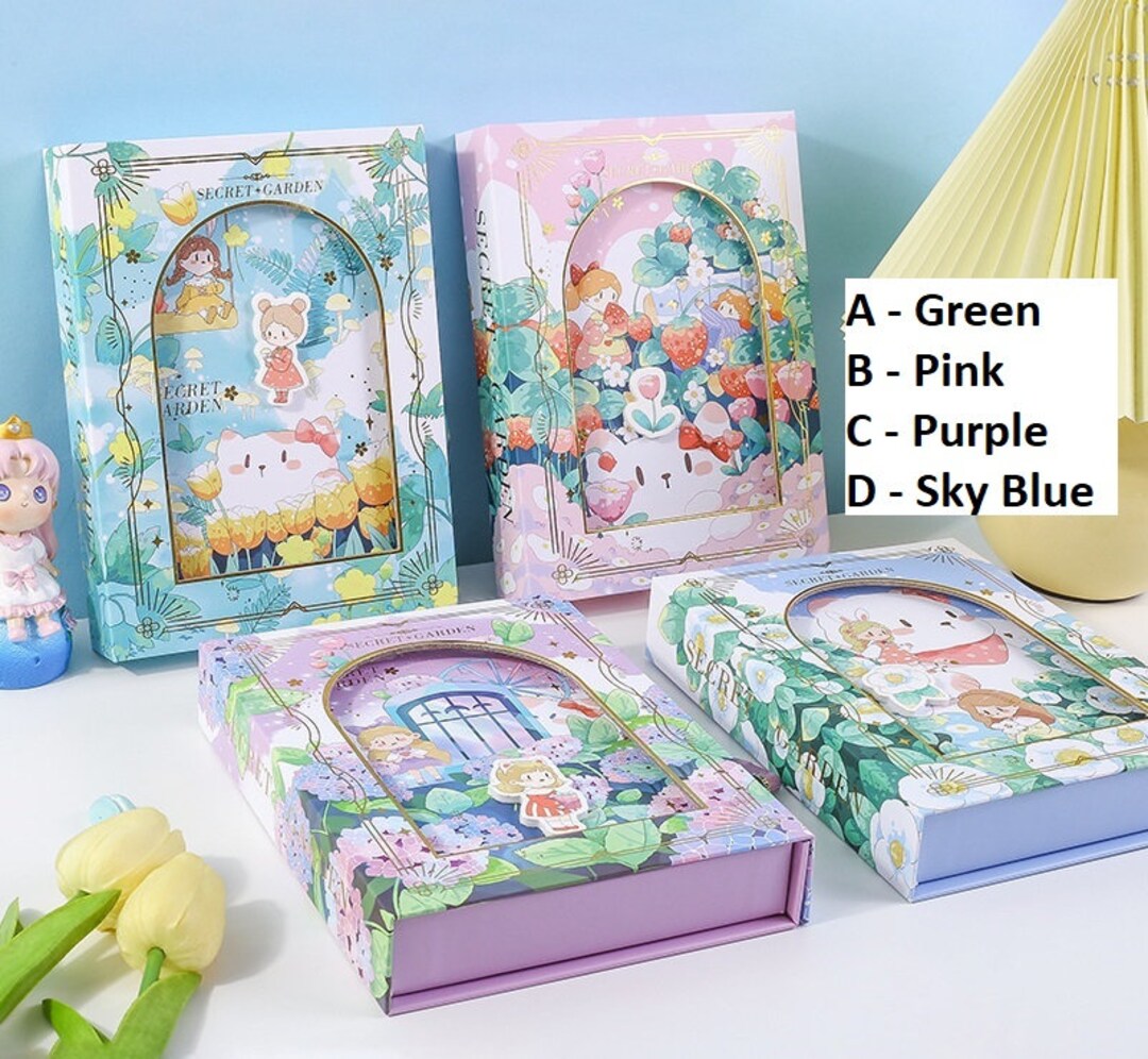 Kawaii SECRET GARDEN Diary Notebook | 6''x8'' 192 Pages | Cute CAT ...