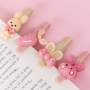 6 Pcs Rabbit Pens | Black Ink Ball Pen Sets | Cute Pen Stationery Set ...