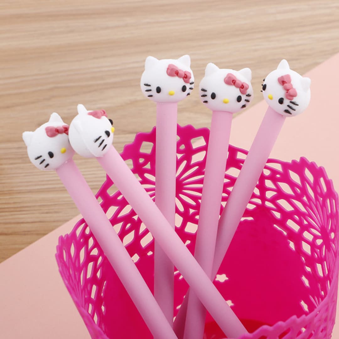 Hello Kitty Pens | Black Ink Ball Pen Sets | Sanrio Stationery Set for ...