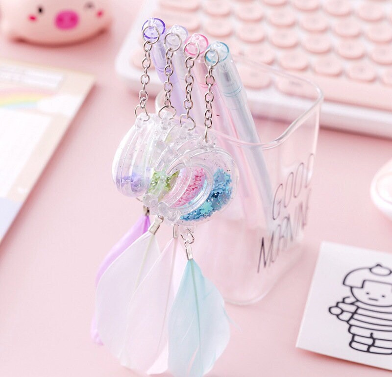 Moon Pen | Kawaii Pink Light Blue White Purple Pen | Stationery Pen ...
