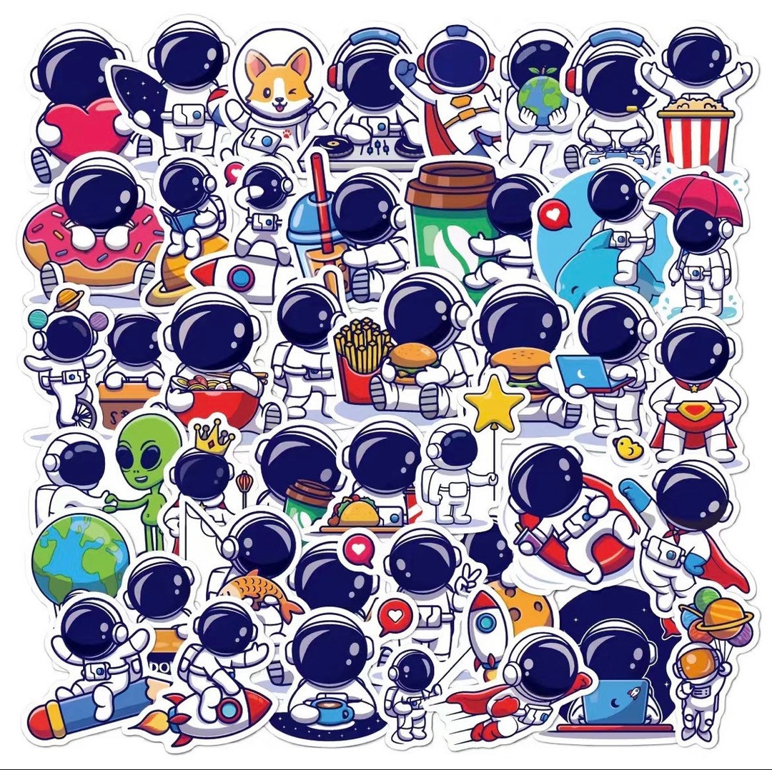 Space, Astronauts, UFO, Rockets Stickers Pack - 50 Pcs - Aliens ...