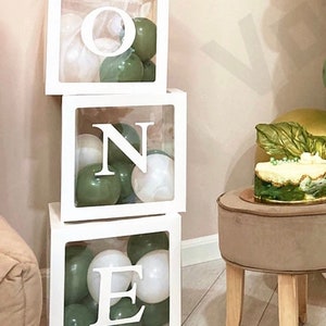 First Birthday Party With ONE Letters Boxes, Baby Birthday Decorations ...