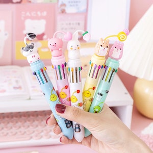 Cute Animal Pen | Multiple Color Ink Pen | Rabbit Raccoon, Hamster ...
