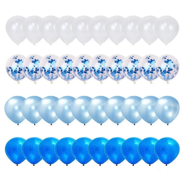 Blue and White Balloons - Etsy