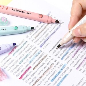 Cat Paws and Cat Face 6 Highlighters Set | Kitty Highlighter Pens ...