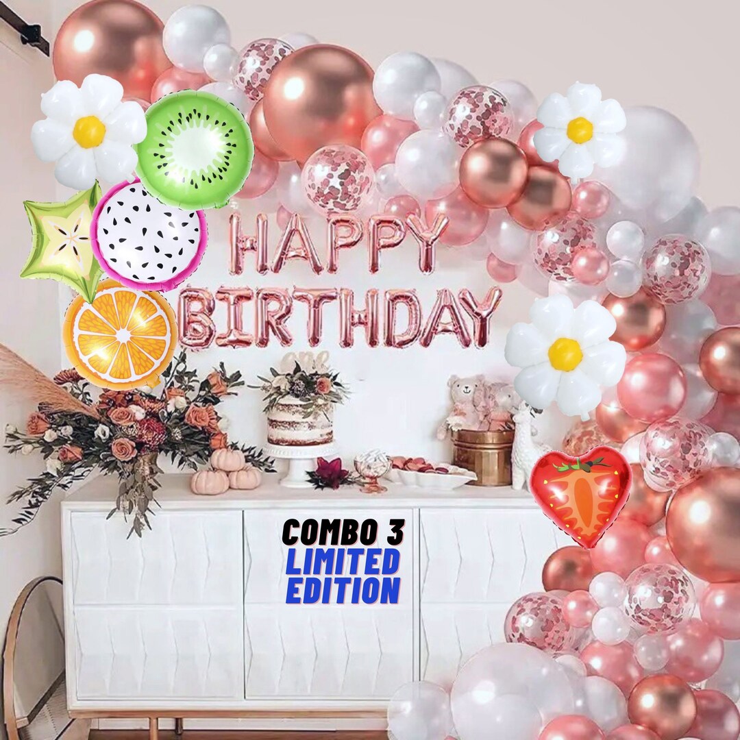 Summer Fruit Balloon Garland DIY Kit - Fruit Balloons 18''- Daisy ...