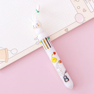 Cute Animal Pen | Multiple Color Ink Pen | Rabbit Raccoon, Hamster ...