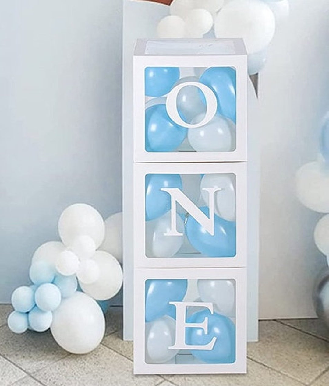First Birthday Party With ONE Letters Boxes, Baby Birthday Decorations ...