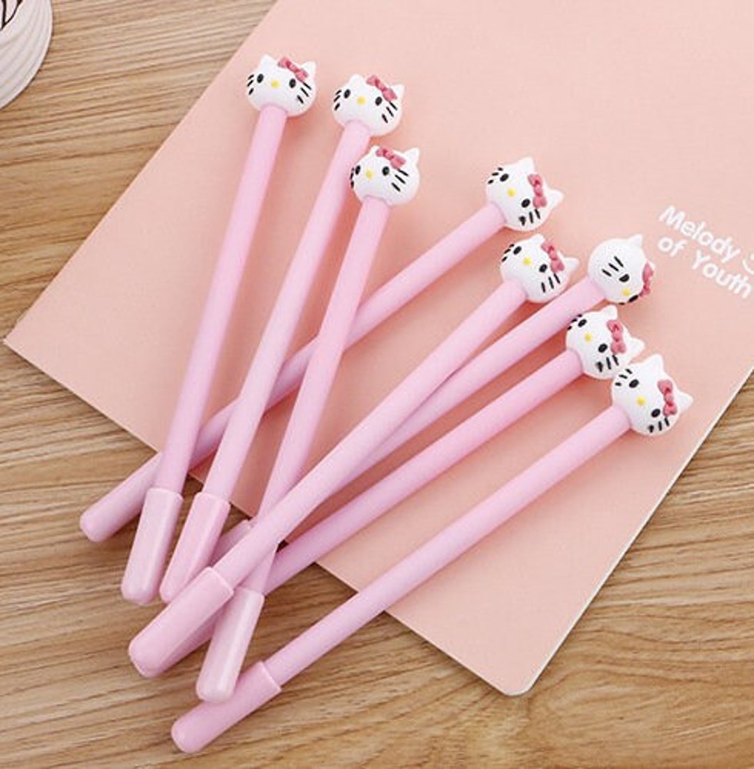 Hello Kitty Pens Black Ink Ball Pen Sets Sanrio Stationery Set for Kids ...