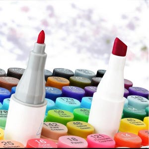 Dual Tip Marker Set: High-quality Colors for Artists, Teachers, Kids ...