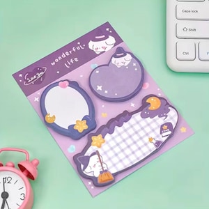 Cute Cartoon Animal Sticky Notes | Bear Bunny Sticky Notes | Note Pad ...