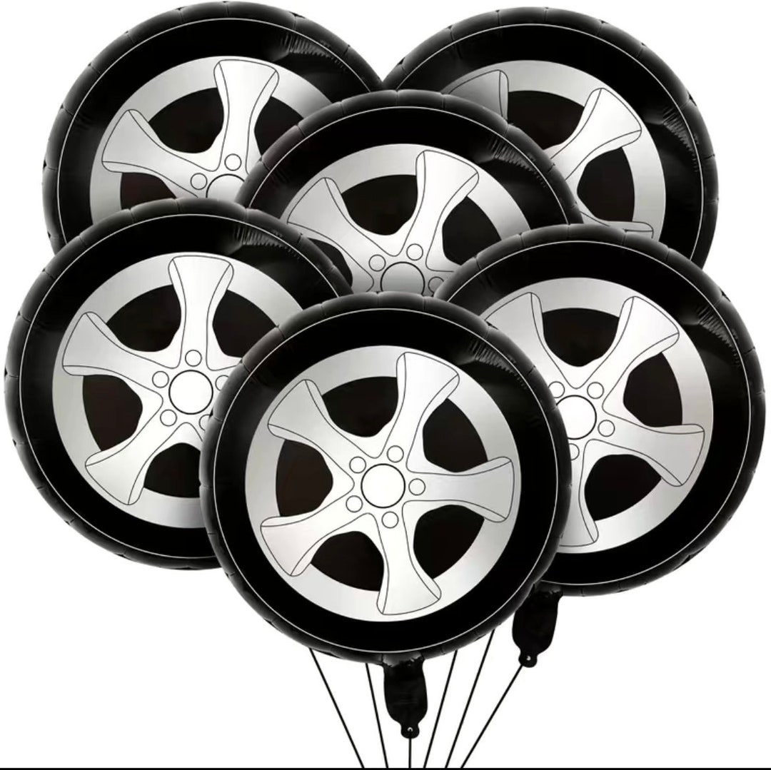 Car Tire Balloons - Single Balloon or Set of 3 - Tire Wheel Balloons ...