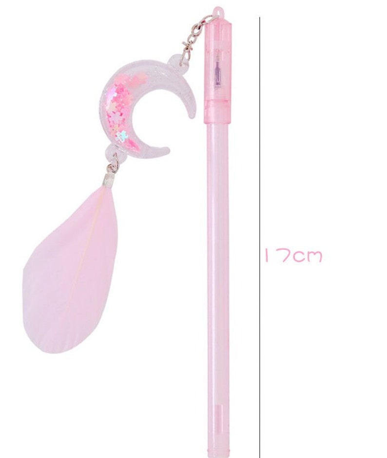 Moon Pen | Kawaii Pink Light Blue White Purple Pen | Stationery Pen ...