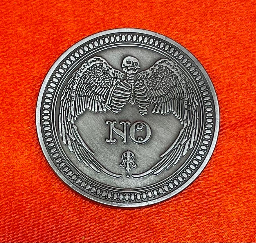 Decision Coin Evil Eye Yes or No Coin Antique Copper and - Etsy UK