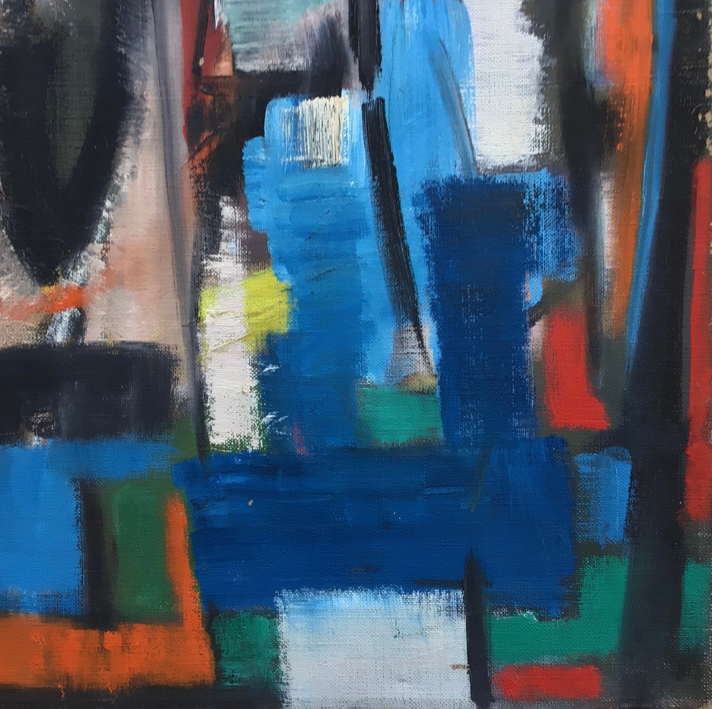 Mid Century Abstract Oil Painting - Etsy