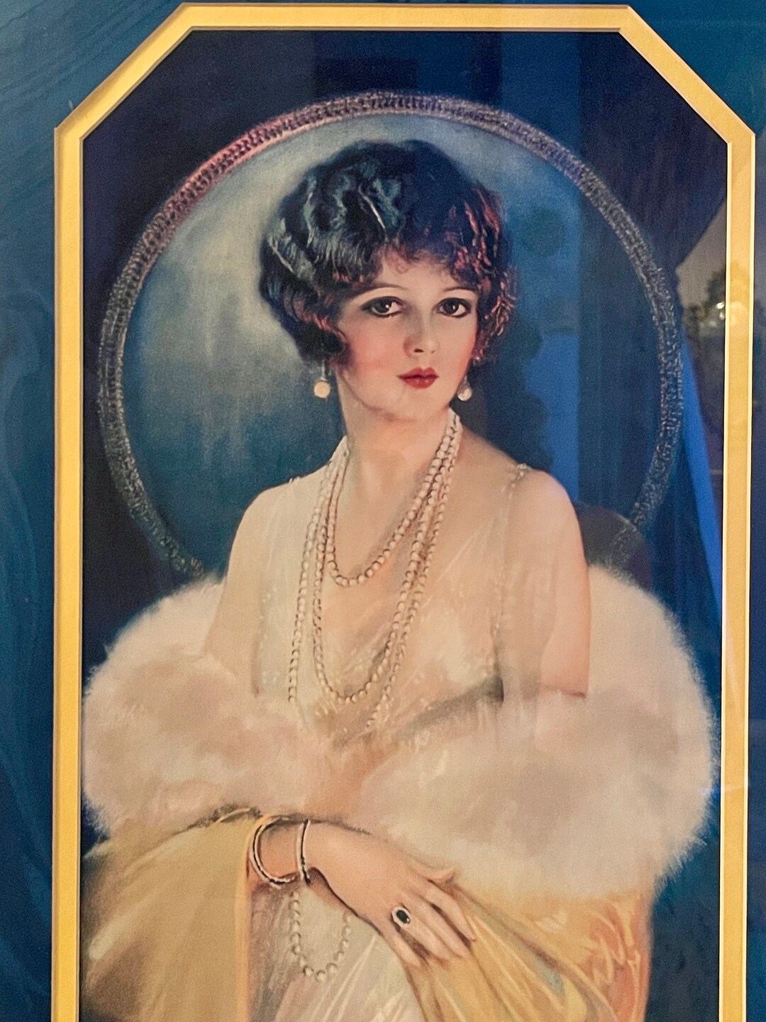 Elegant Flapper Print in Gilded Frame - Etsy