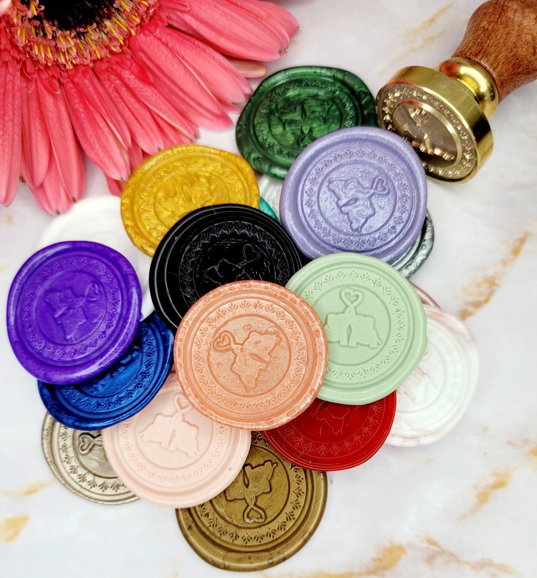 Elephant Heart Self Adhesive Wax Seals, Invitation Seals, Wax Seals ...