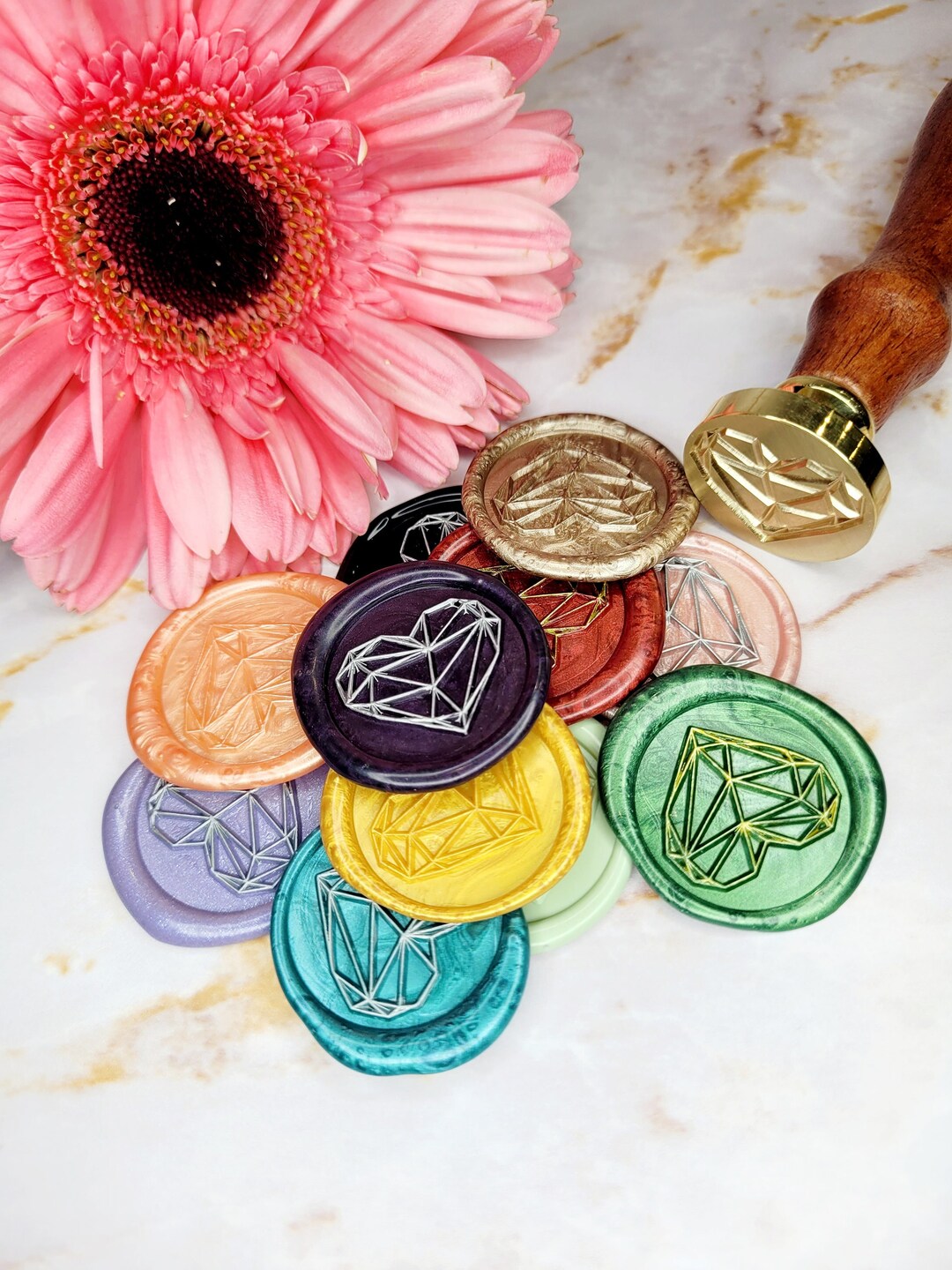 Heart Self Adhesive Wax Seals, Invitation Seals, Wax Seals, Wax Seal ...