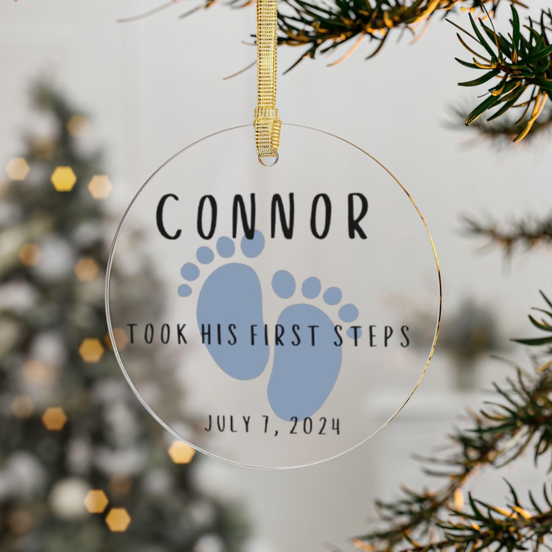 First Steps Ornament, Babys First, Baby Girl Ornament, Baby Boy ...