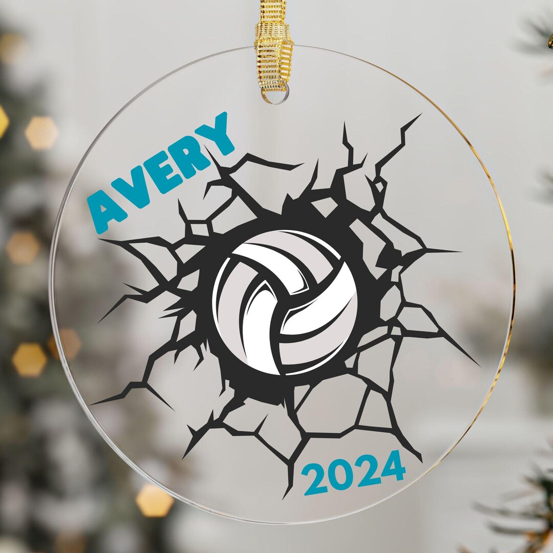 Custom/customized Volleyball Christmas Ornament, Gift for Volleyball ...