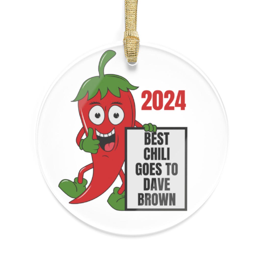 Chili Cook off Winner Ornament, Chili Chef, Best Chili Award, First ...