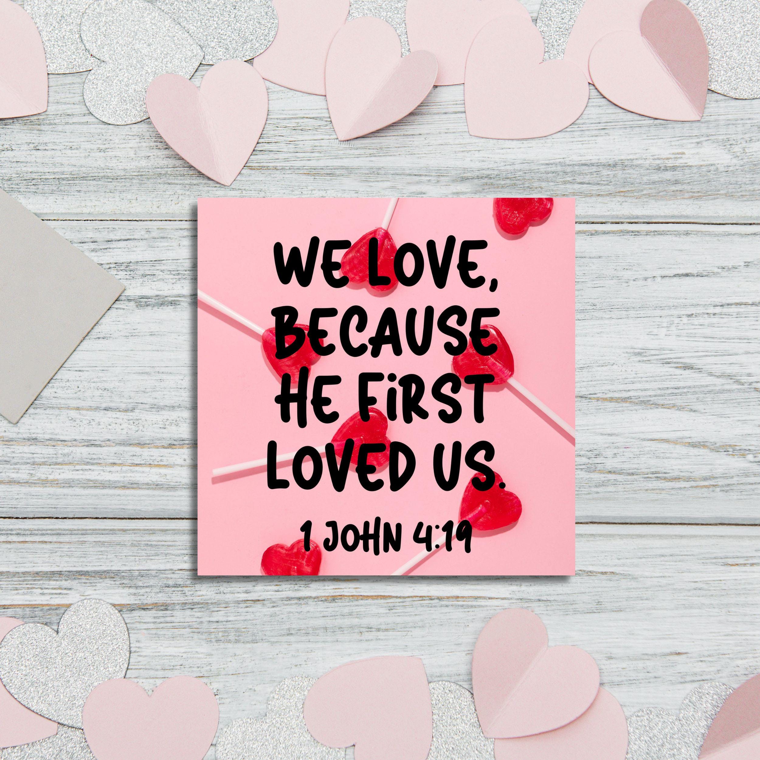 Bible Verse Printable Cards 3x3, Love Scripture Cards, God's Love Cards ...