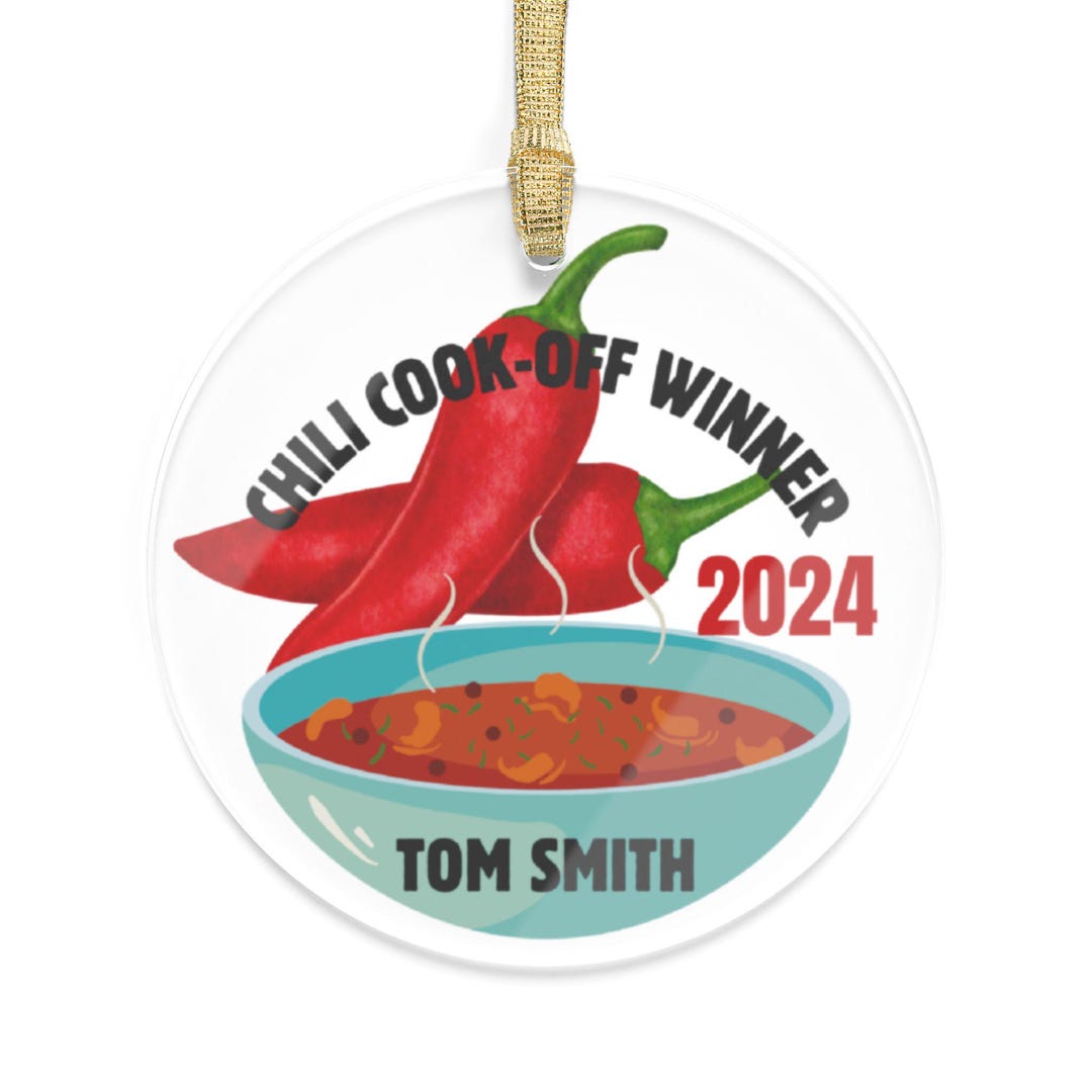 Chili Cook-off Winner Ornament, Chili Chef, Best Chili Award, First ...