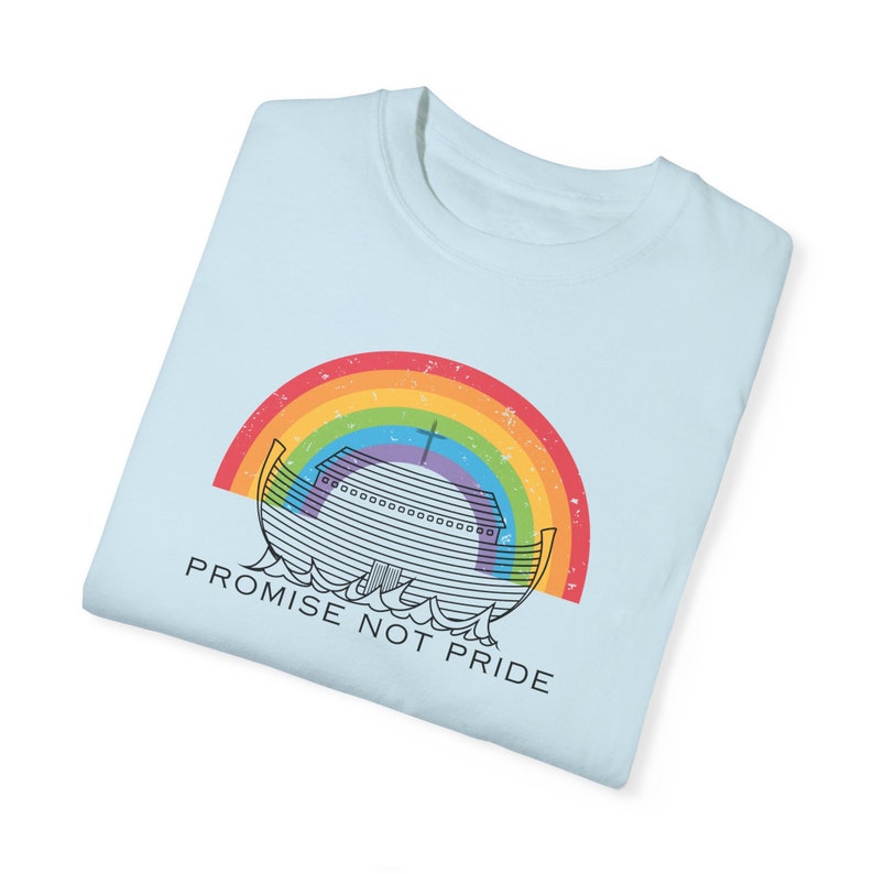 PROMISE NOT PRIDE, Rainbow Shirt, Noah, Genesis, God's Promise Trendy Christian, Comfort Colors ...