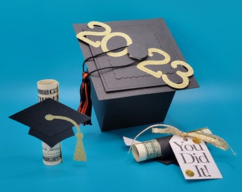 Graduation Cap Gift Box SVG - Etsy