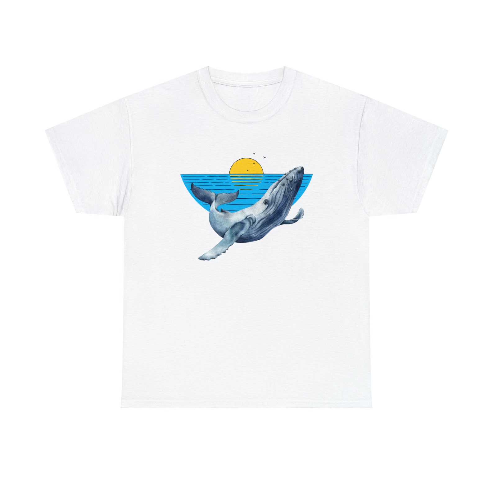 Humpback Whale T-shirt Retro Whale Tee Graphic Tee for Whale - Etsy