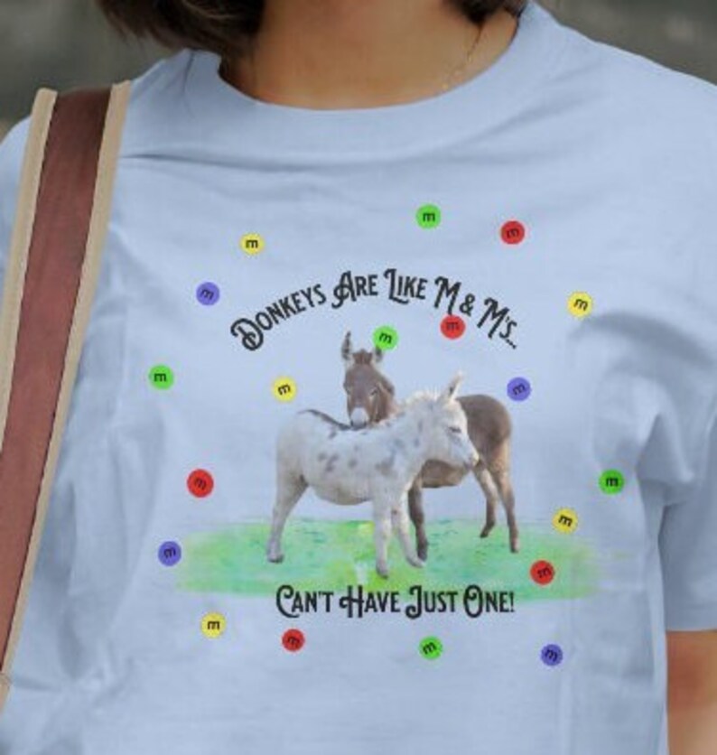 Fun Donkey T-shirt Cute Donkey Tee Graphic Tee Donkey - Etsy