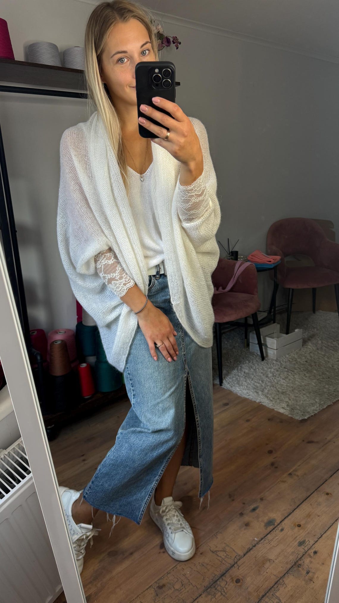 Bride Cardigan, White Wedding Jacket, Lightweight Mohair Cocoon, Women ...