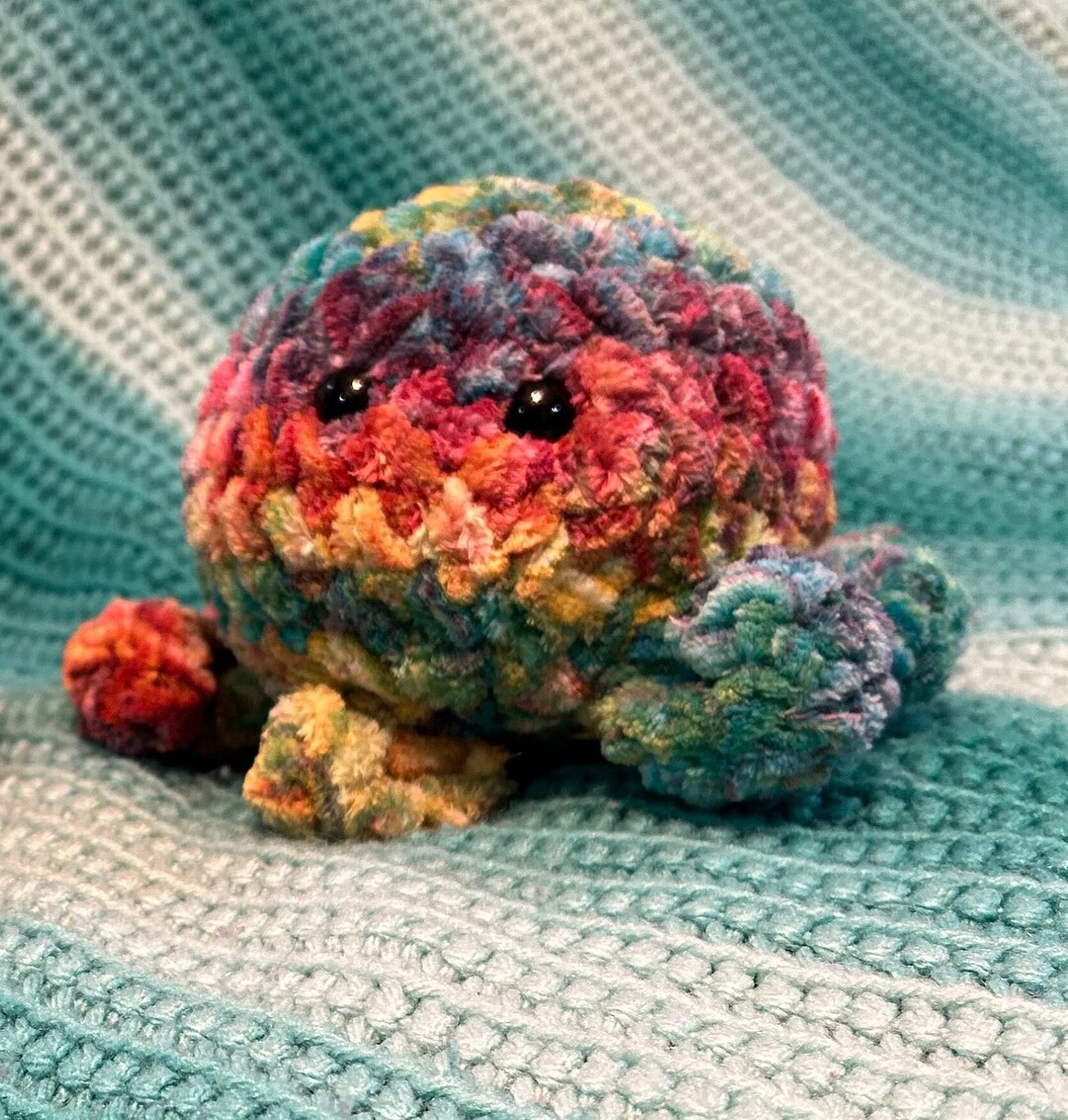 Rainbow Tie Dye Fuzzy Octopus - Etsy