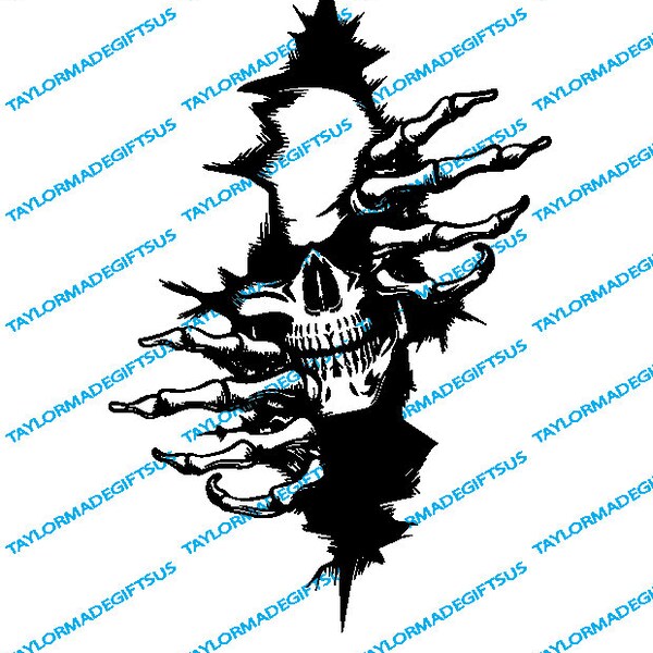 Skull Rip Through - Etsy