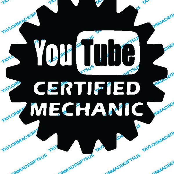 Certified Youtube Mechanic Svg - Etsy Ireland