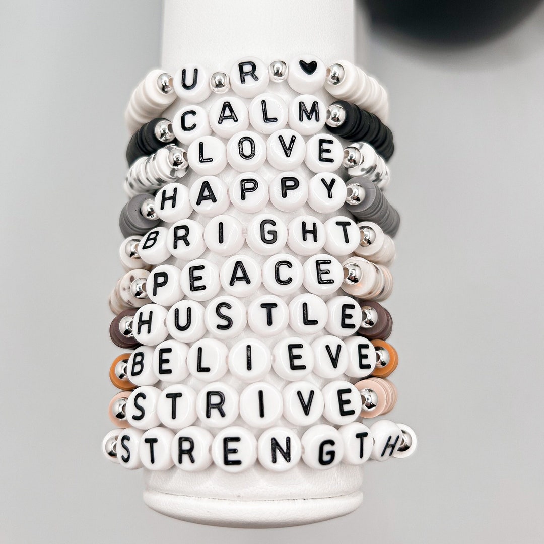 Custom Word Neutral Bracelets, Neutral Bracelet, Name Bracelets ...
