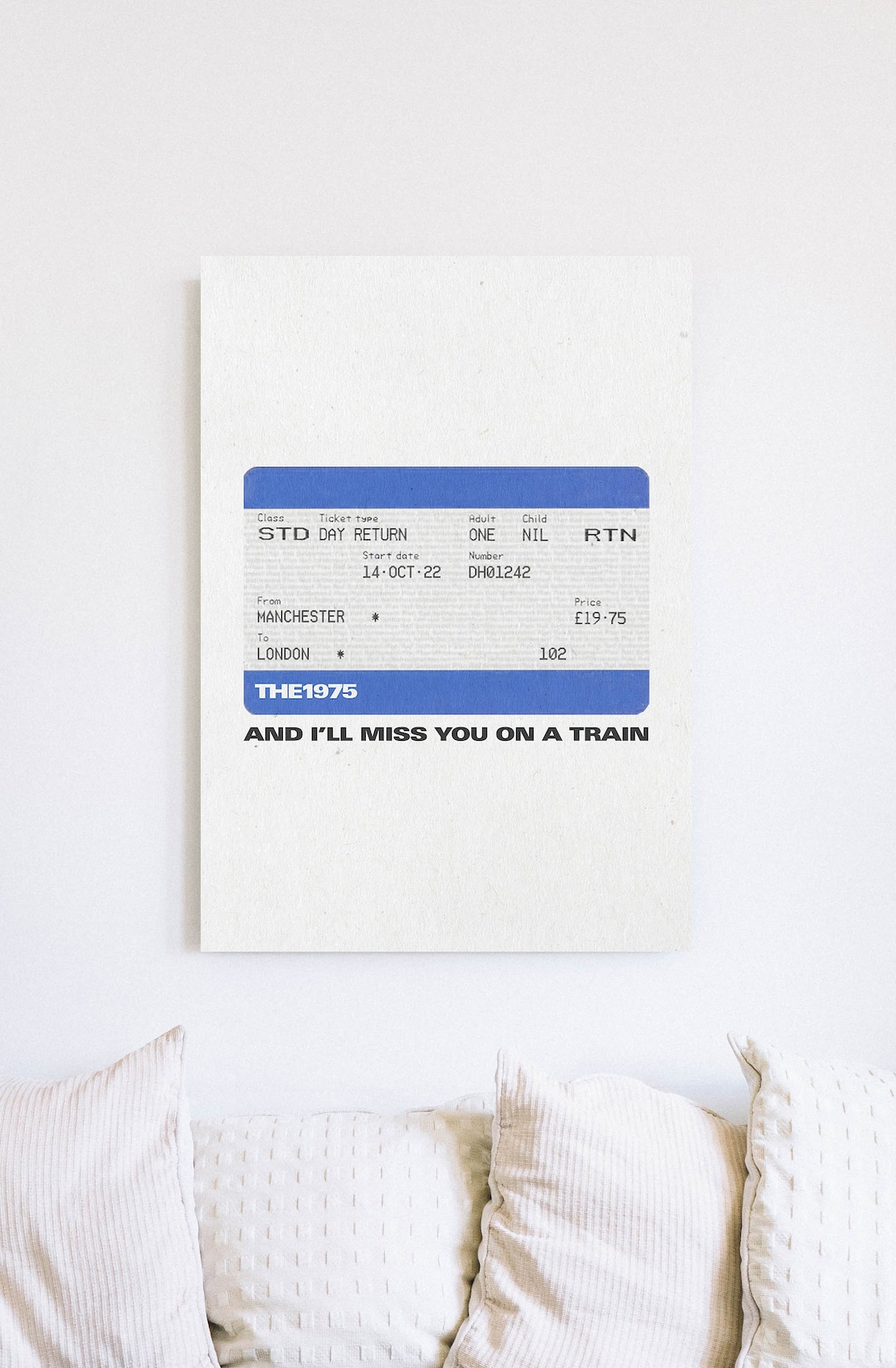 The 1975 'about You' Train Ticket Poster: Retro Wall Art - Etsy
