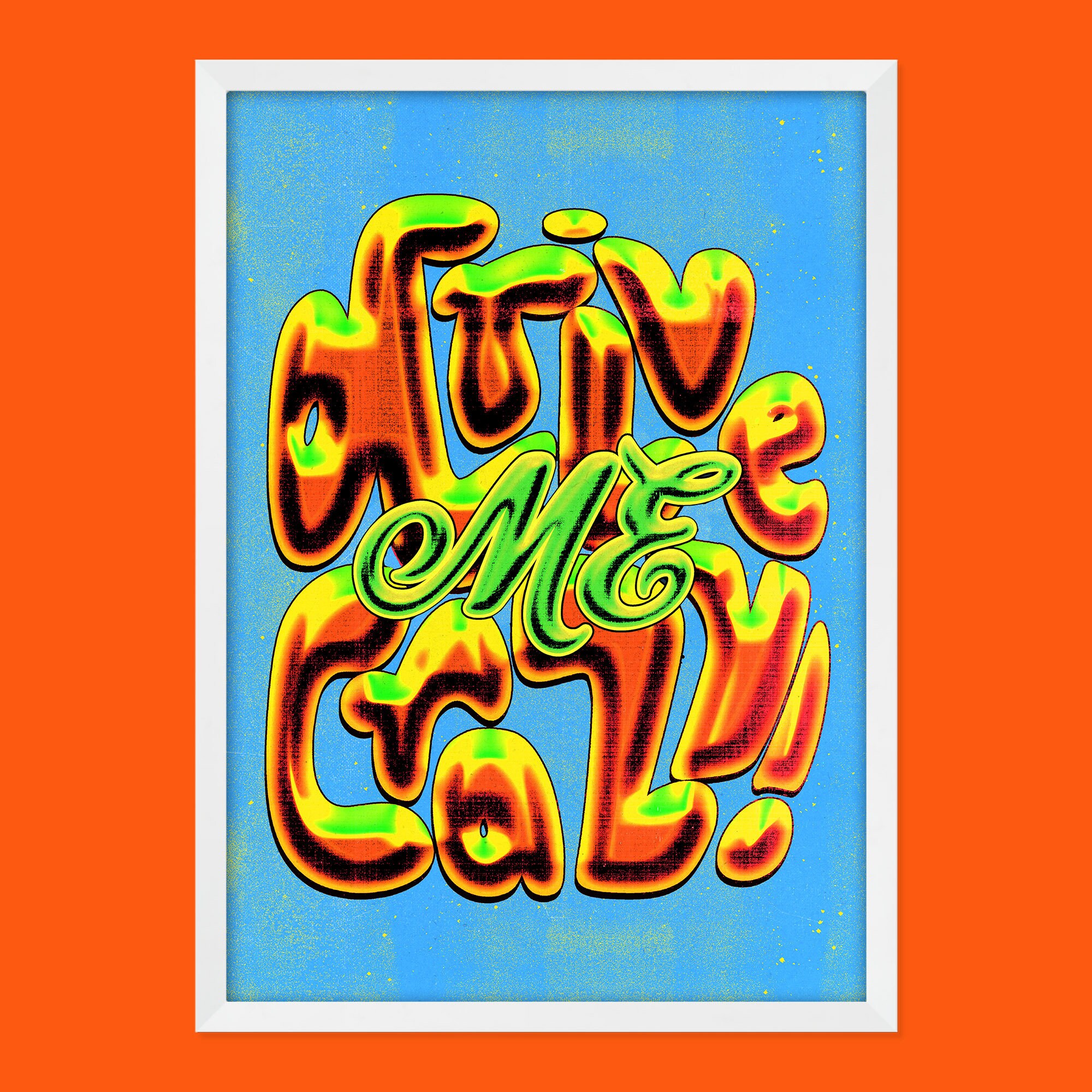Drive Me Crazy Framed Print: Graffiti Style Typography Art (20x28 ...